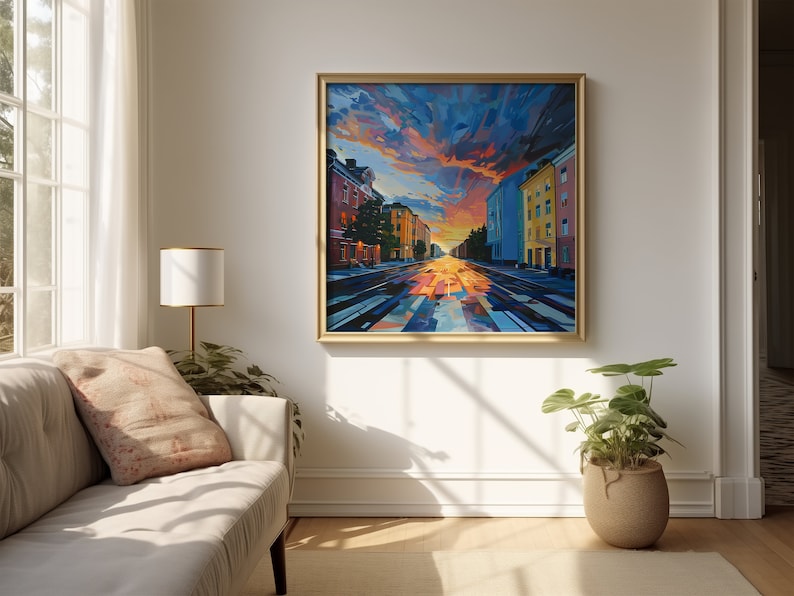 Printable Modern Street View Wall Art - Etsy