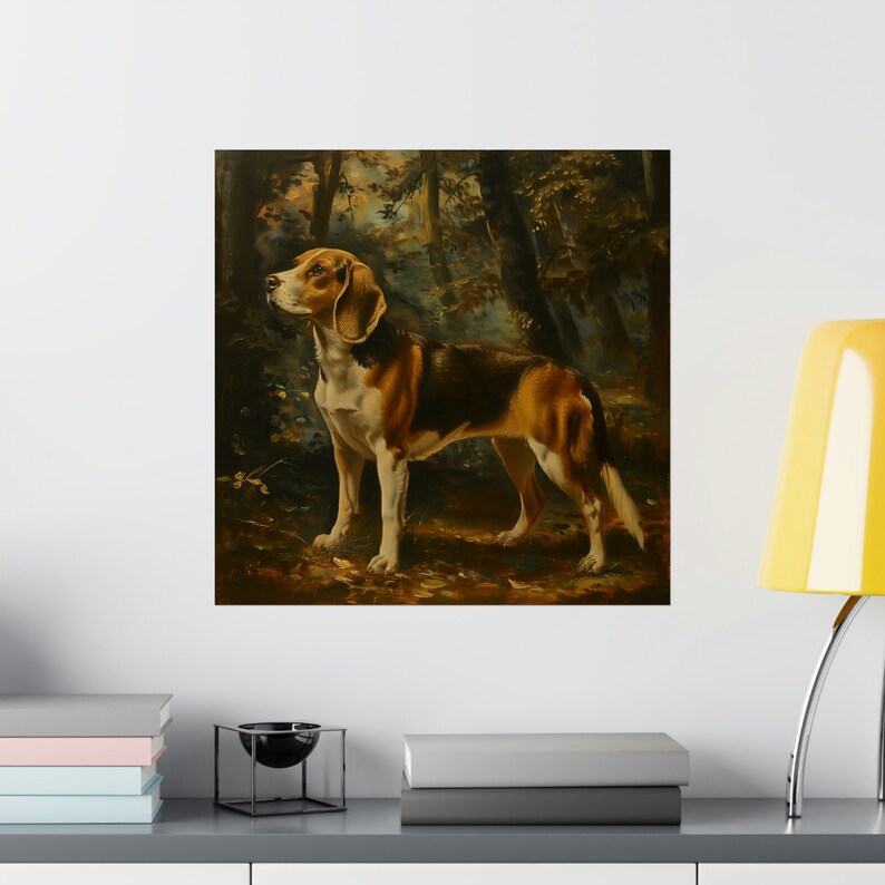 Printed Beagle Wall Art Poster - Etsy
