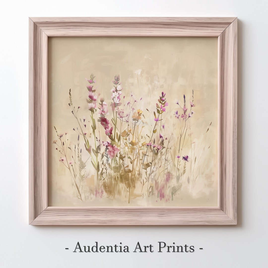 Printable Rustic Flowers Wall Art - Etsy
