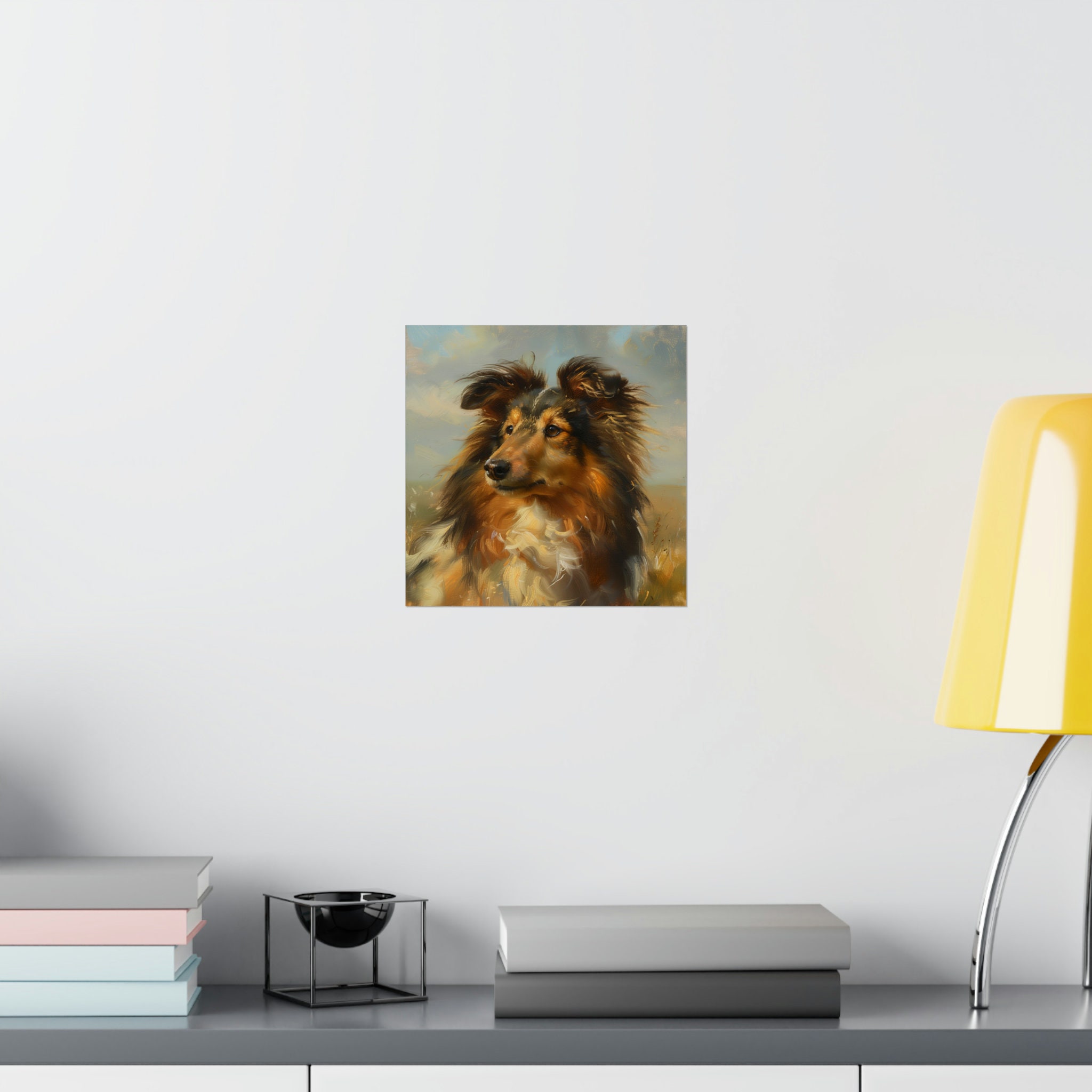 Printed Shetland Sheepdog Wall Art Poster - Etsy