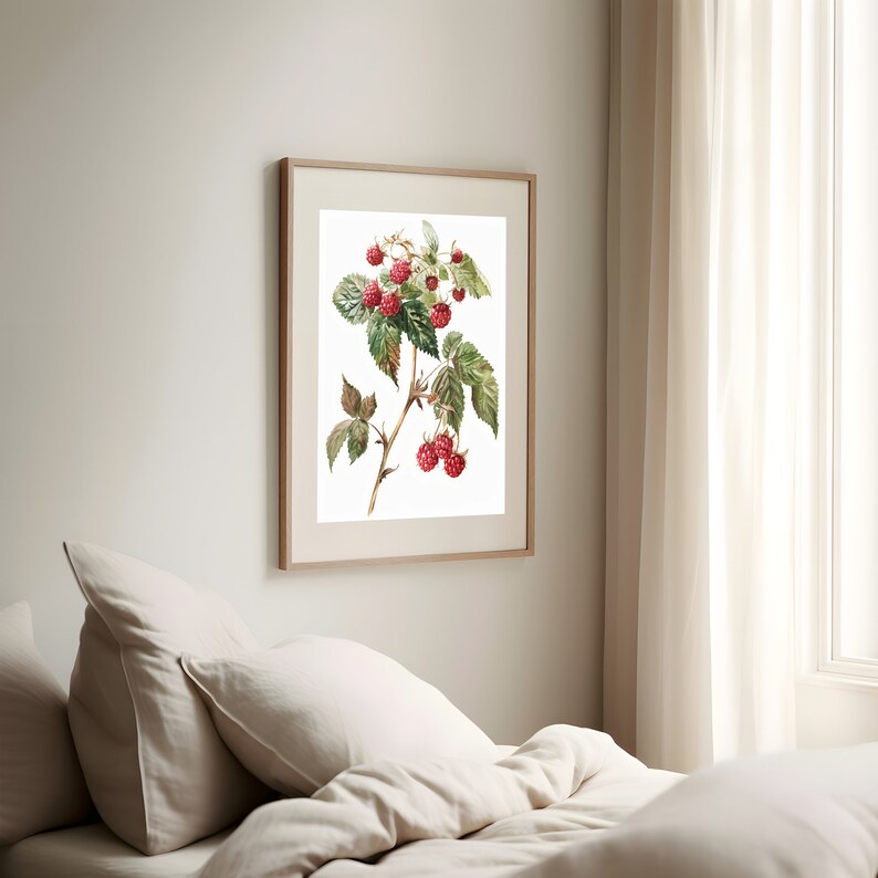 Printed Raspberry Wall Art Poster - Etsy
