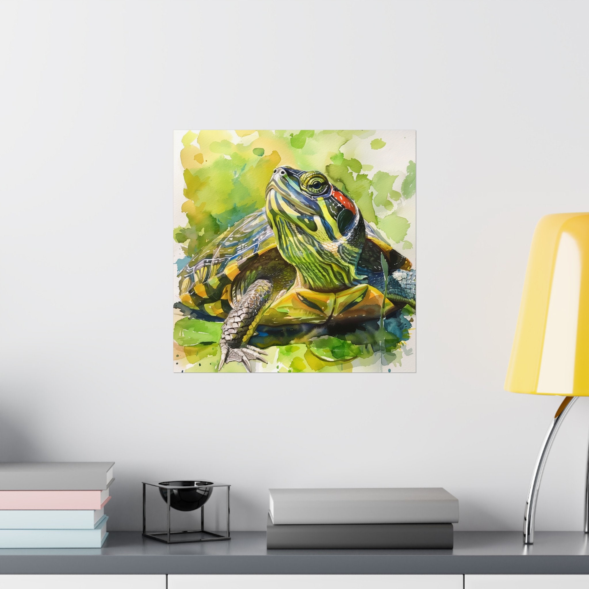 Printed Red-eared Slider Watercolor Wall Art Poster - Etsy