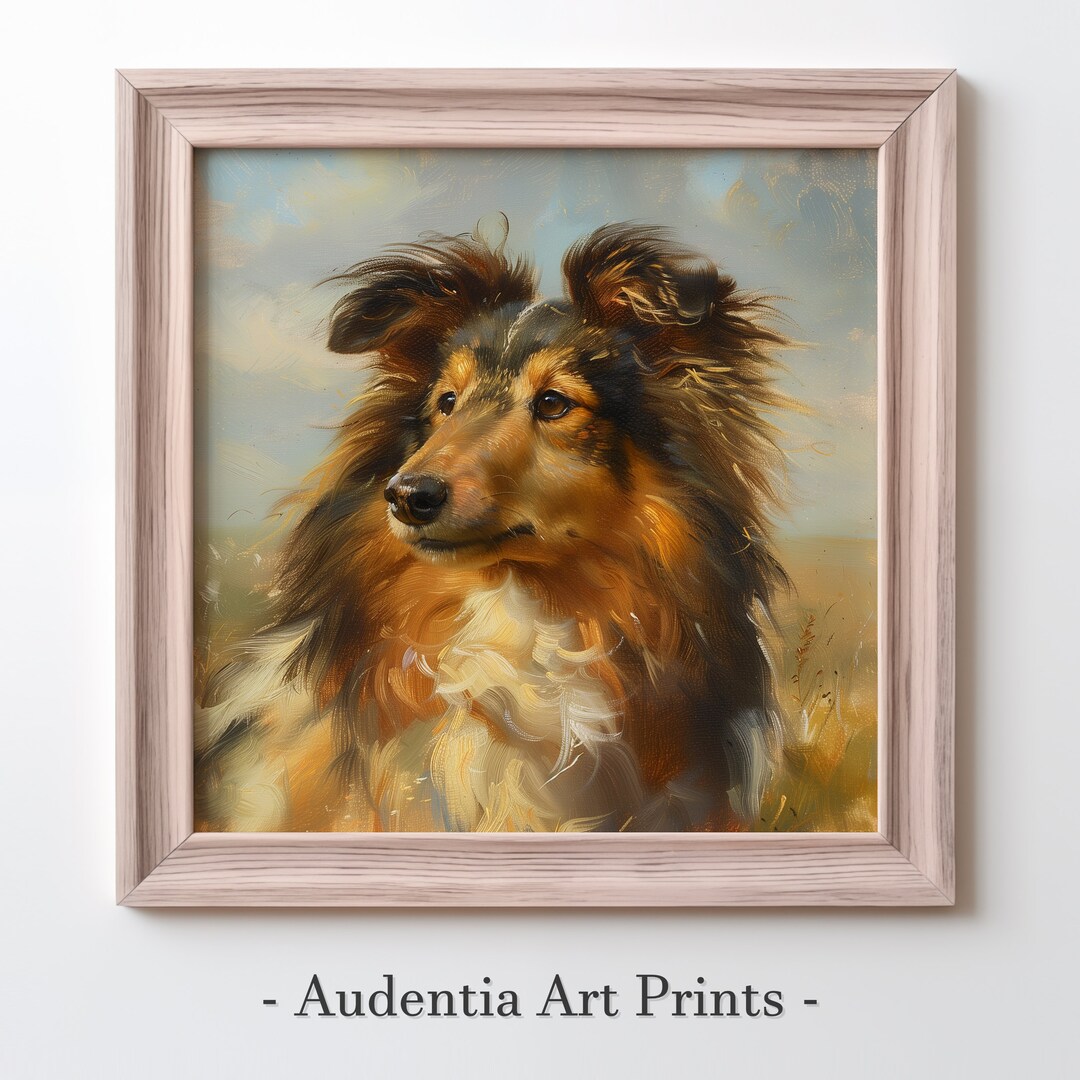 Printed Shetland Sheepdog Wall Art Poster - Etsy