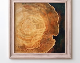 Tree Growth Ring Printable Art, PDF Print, Instant Download, Home ...