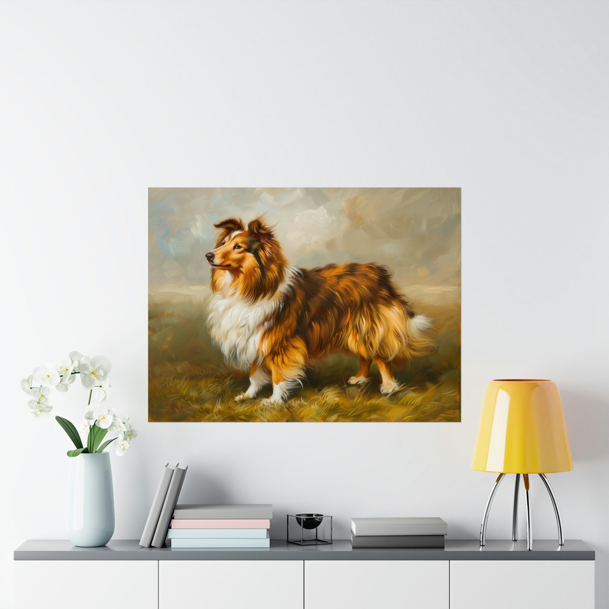 Printed Shetland Sheepdog Wall Art Poster - Etsy