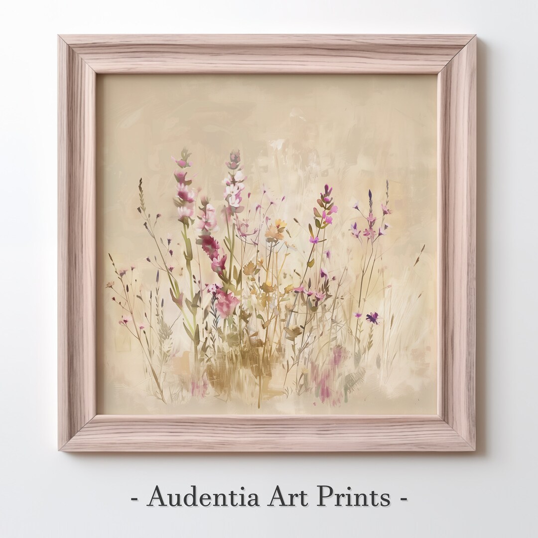 Printed Rustic Flowers Wall Art Poster - Etsy