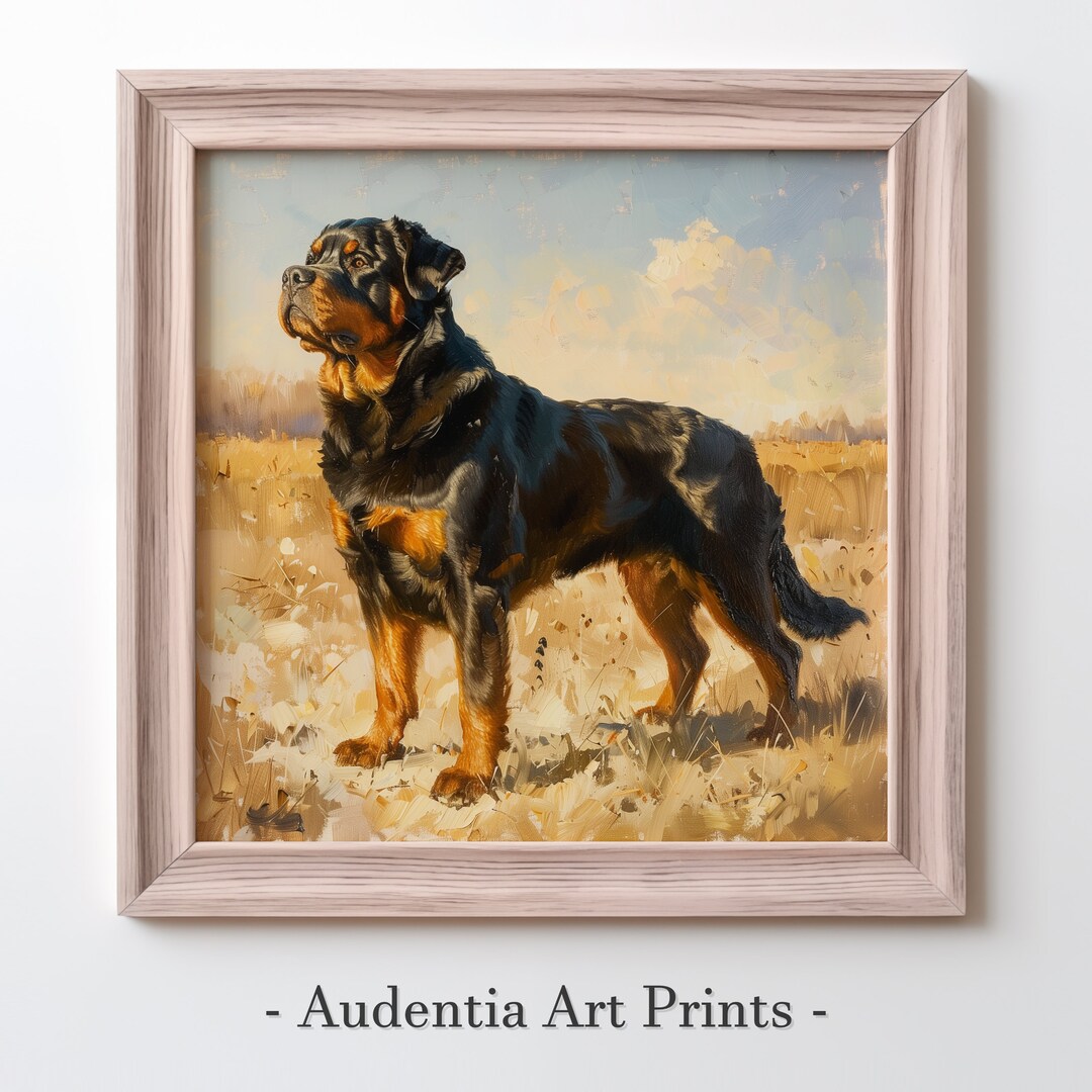 Printed Rottweiler Wall Art Poster - Etsy