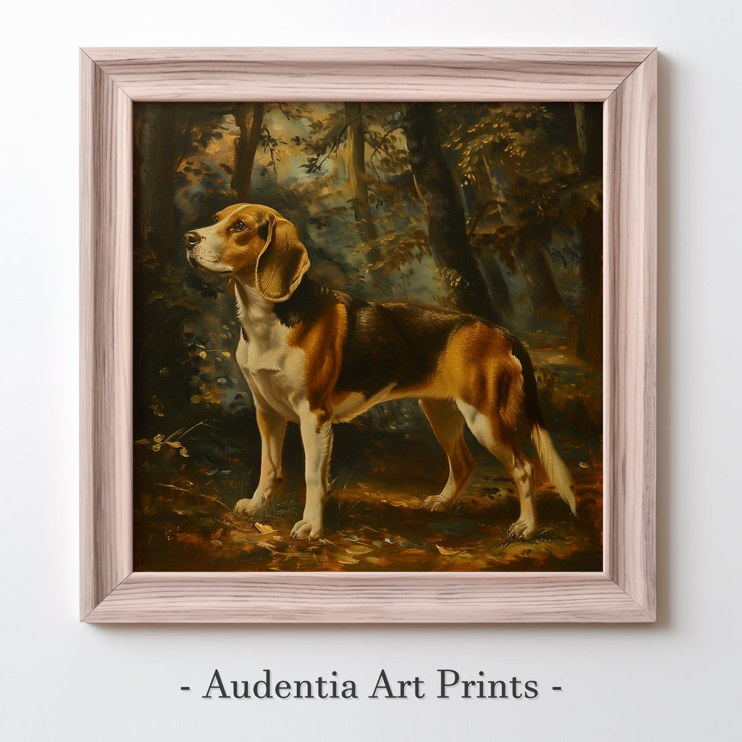 Printed Beagle Wall Art Poster - Etsy