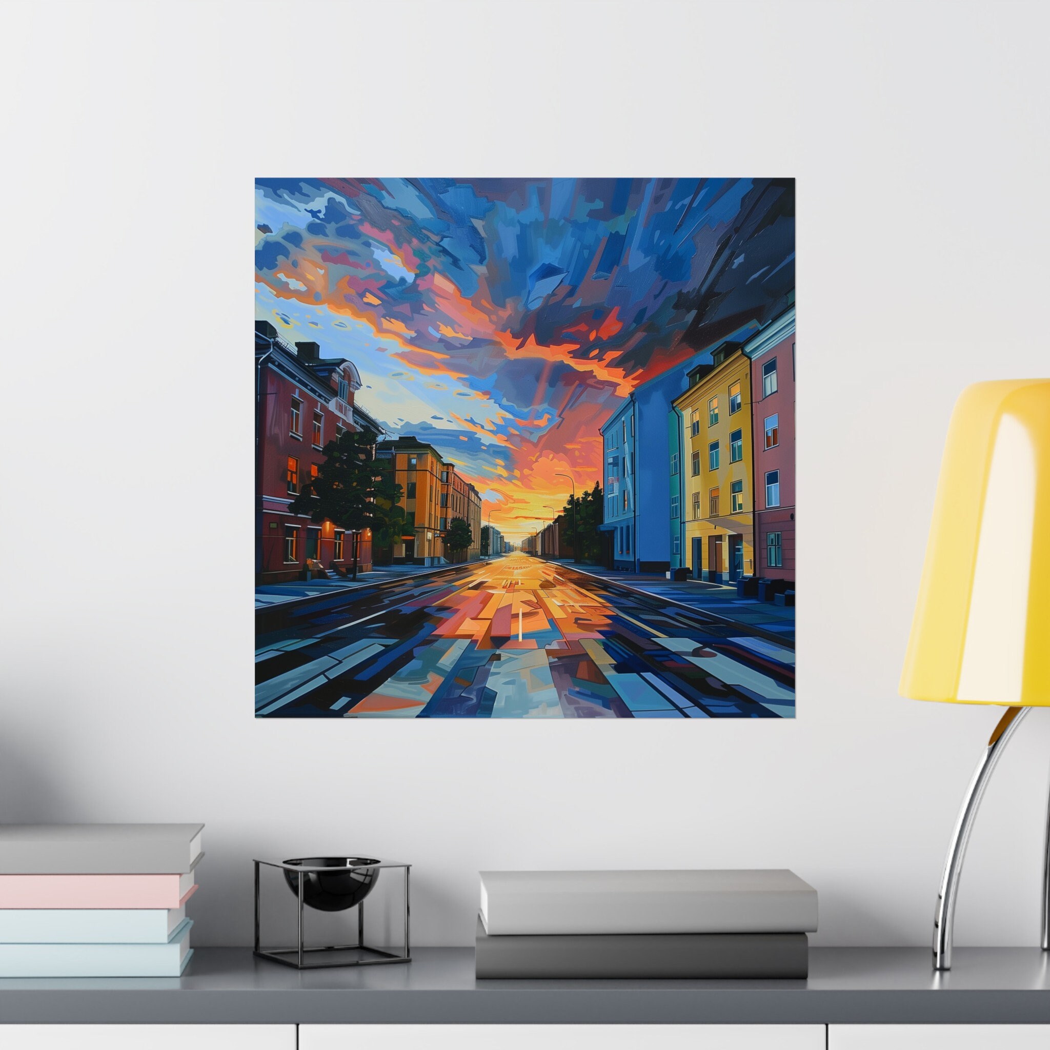 Printed Modern Street View Wall Art Poster - Etsy