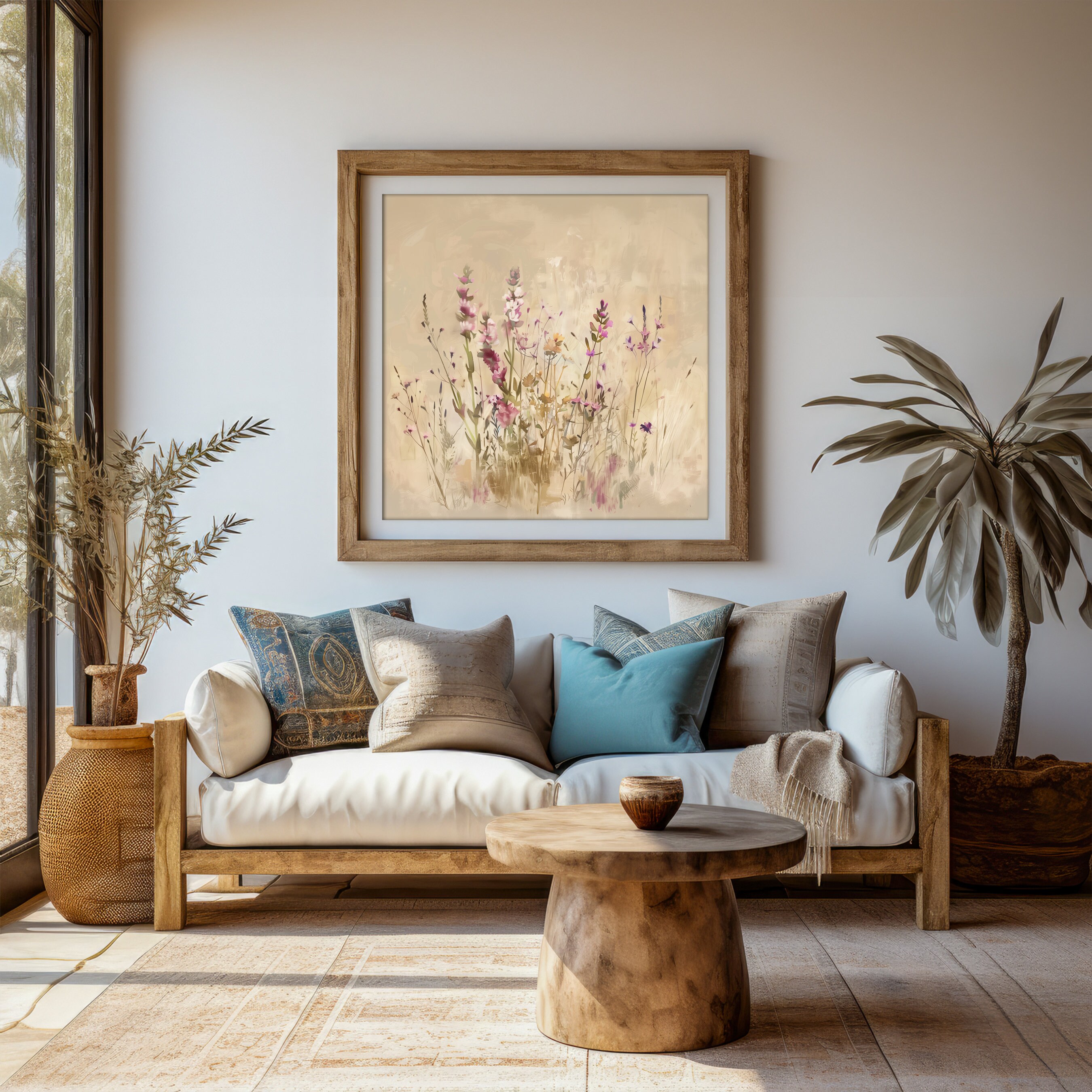 Printable Rustic Flowers Wall Art - Etsy