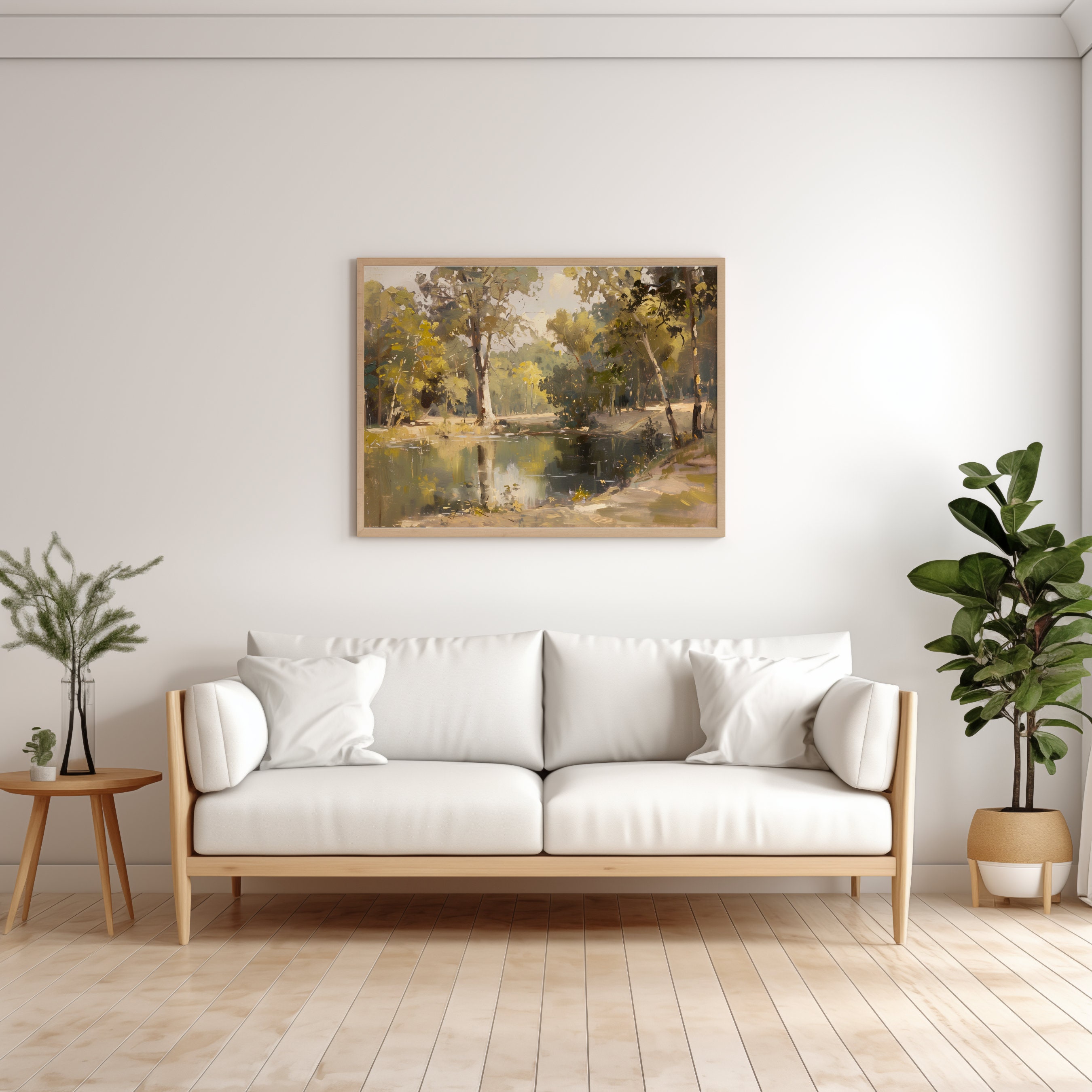 Printed Pond in a Forest Wall Art Poster - Etsy