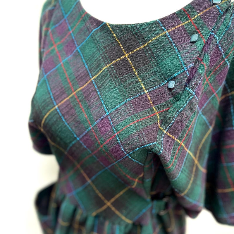 Plaid Maxi Dress - Etsy