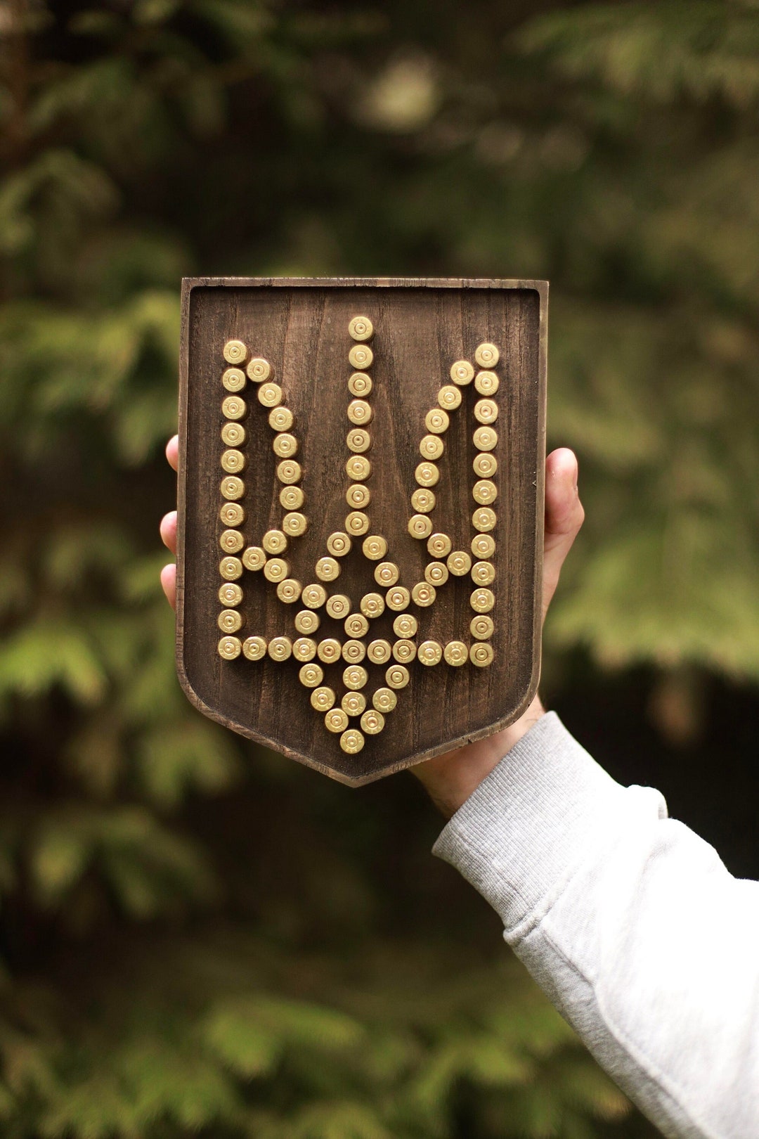 Ukrainian Trident Sign, Ukraine War Trophy, Bullet Recycled Art, Tryzub ...