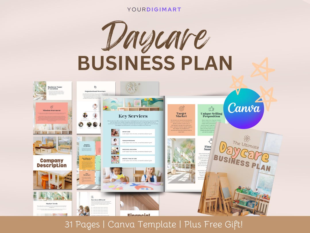 Daycare Business Plan Proposal for Childcare Startup Editable Startup ...