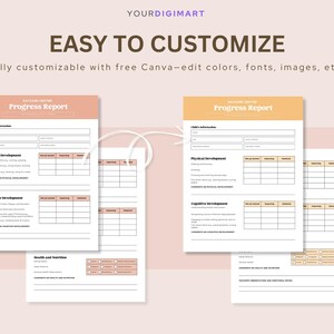 Daycare Progress Report | Editable Daycare, Child Care Forms | Growth ...
