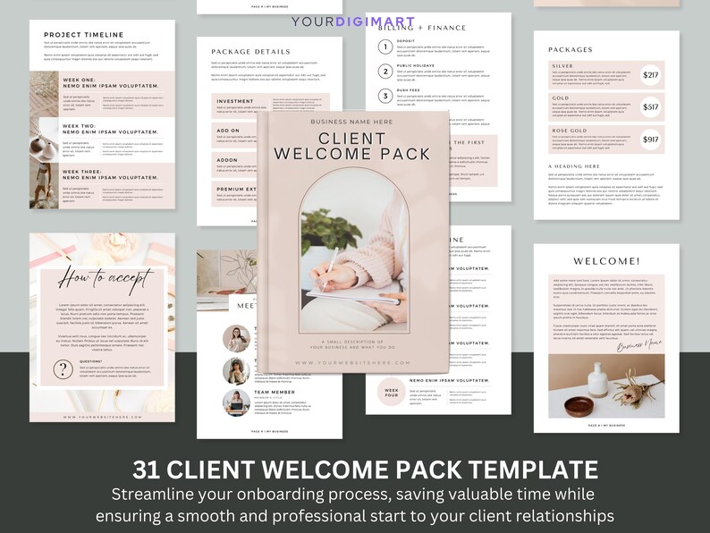 Client Welcome Packet Template Canva Onboarding Packet Ebook New Client ...