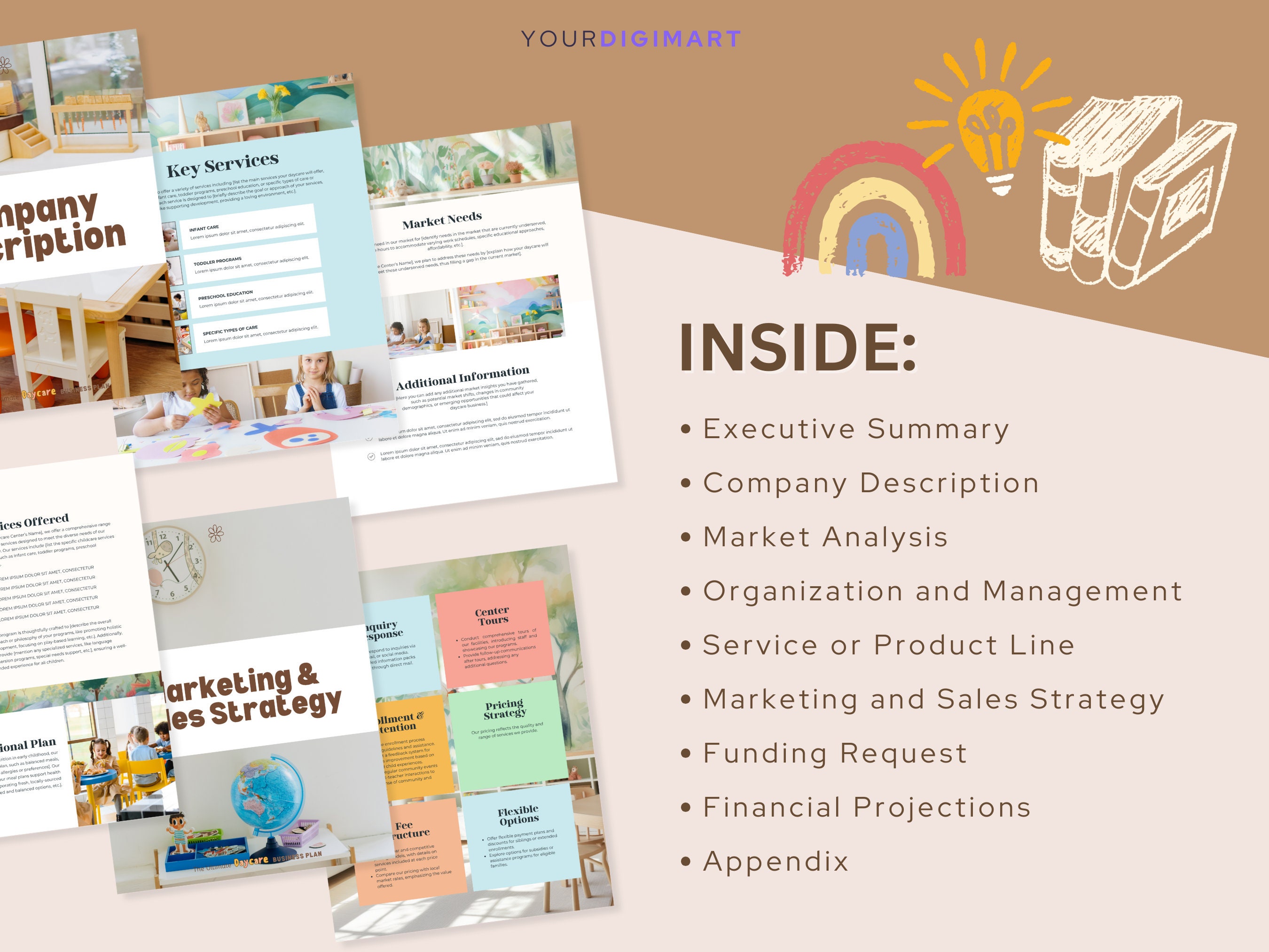 Daycare Business Plan Proposal for Childcare Startup Editable Startup ...