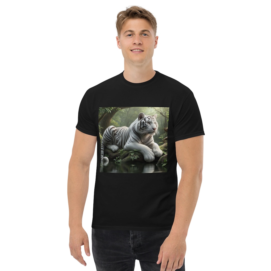 T-shirt Chilled Tiger White Tiger Whitetiger - Etsy
