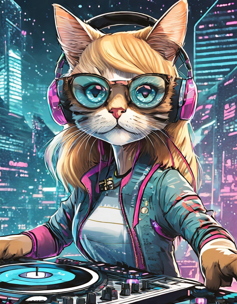 Cats That DJ - Etsy
