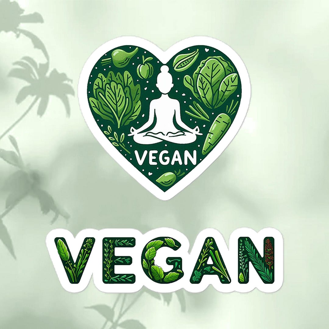 Mindful Vegan Sticker – Herbivore & Plant-based Label for Veggie ...