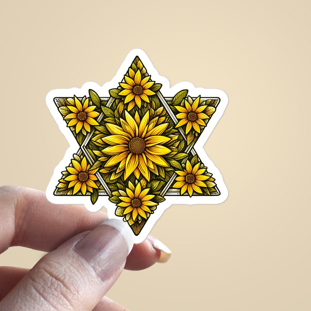 Star of David Sticker Jewish Symbol Vinyl Decal Religious Emblem ...