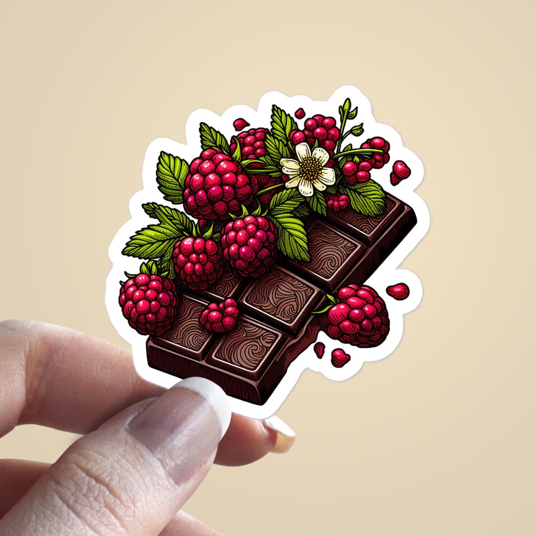 Chocolate Bar Sticker Sweet Indulgence Sticker Chocolate With Raspberry ...