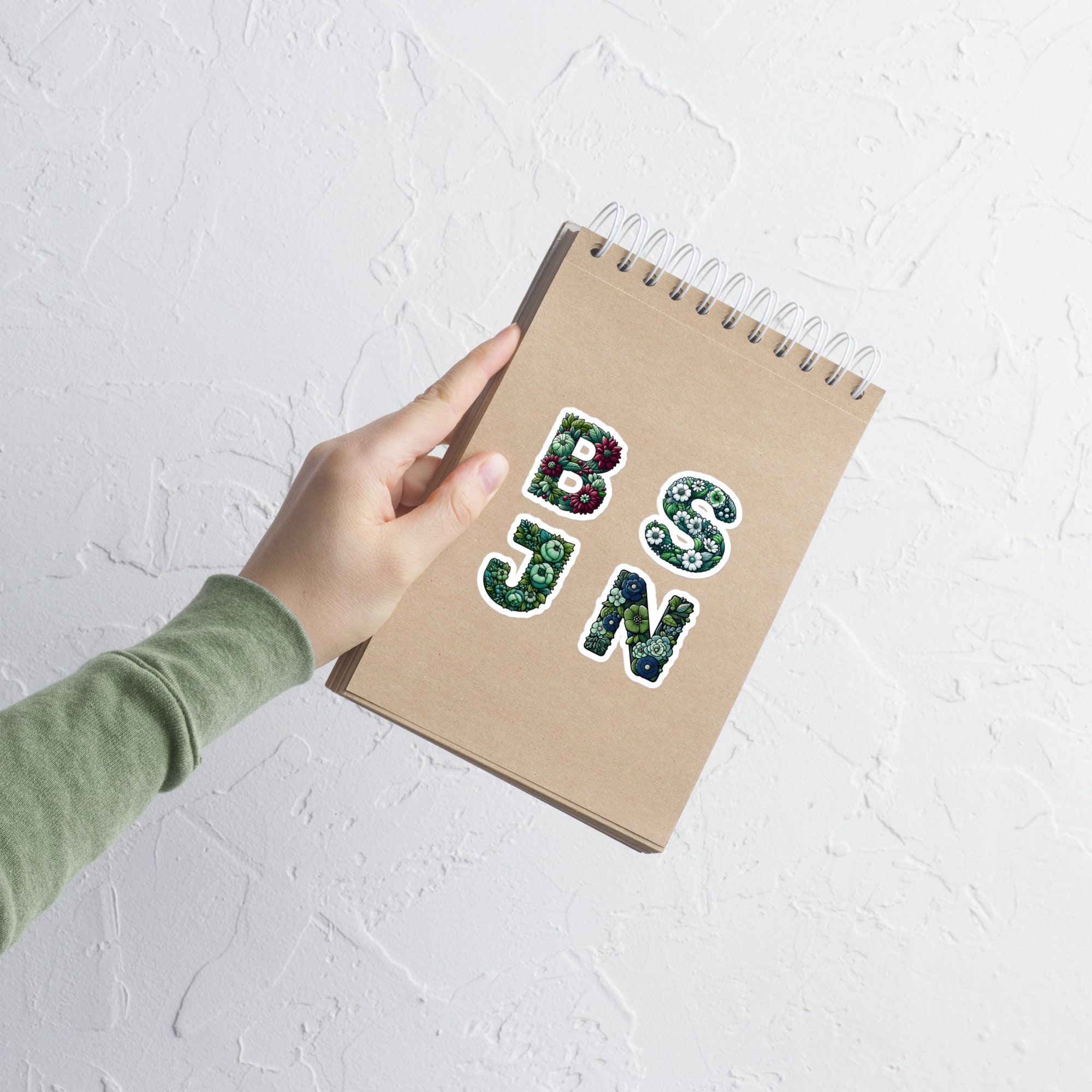 Choose 4 Alphabet Letter Stickers With Flowers. Custom Viny Lettering ...