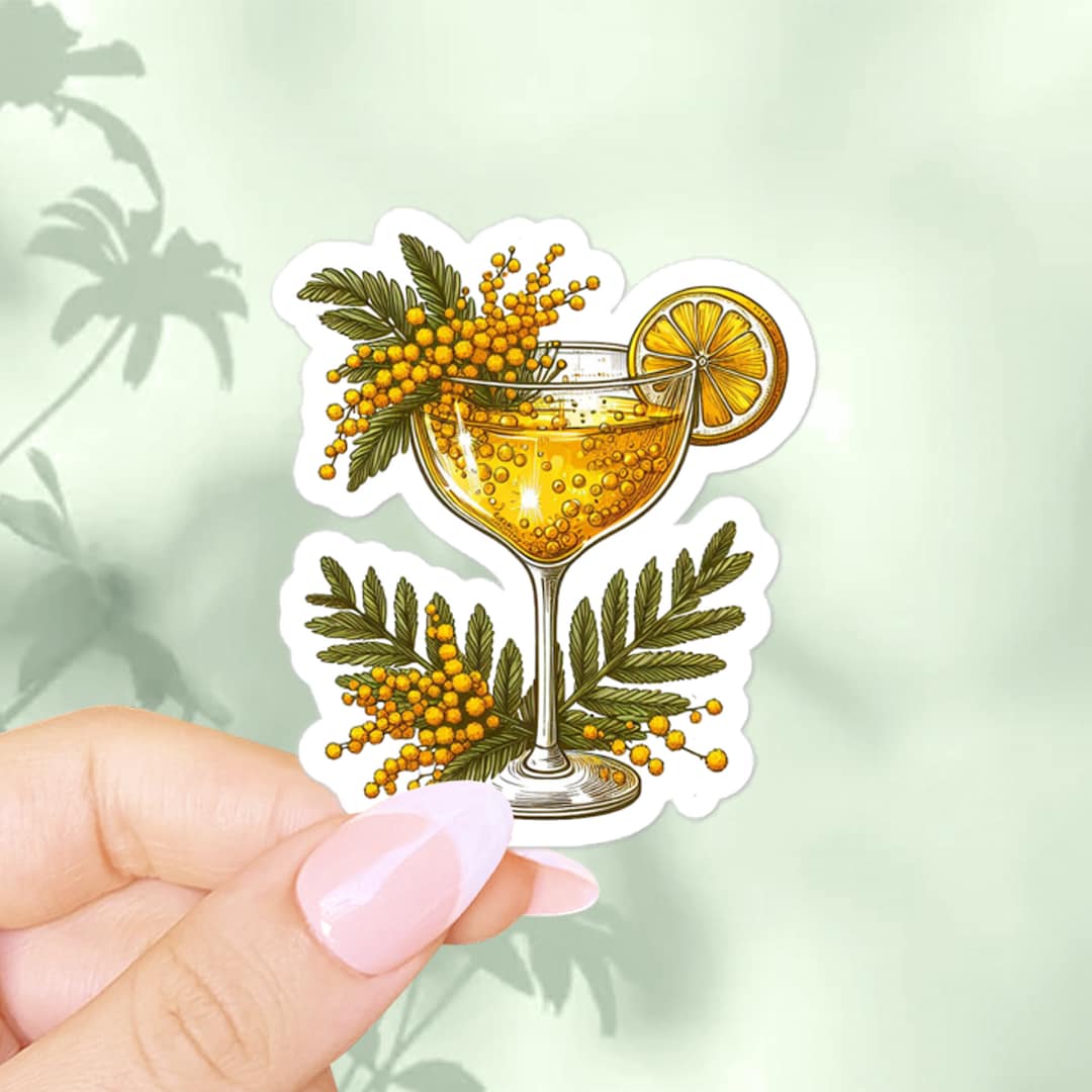 Mimosa Cocktail Sticker. Bullet Journal Decal, Ipad, MacBook and Phone ...
