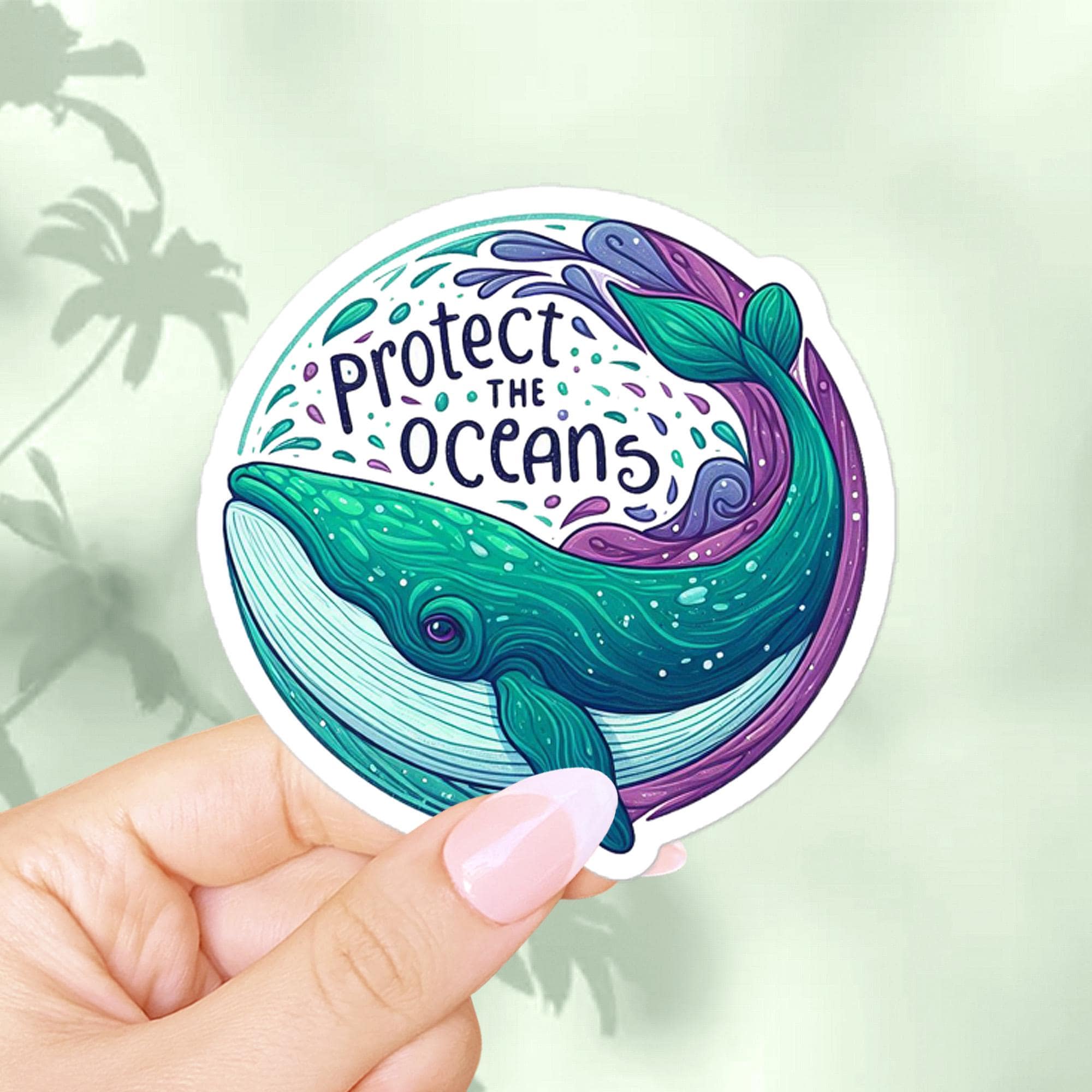 Protect the Oceans Sticker. Save Our Seas, Marine Life Conservation ...