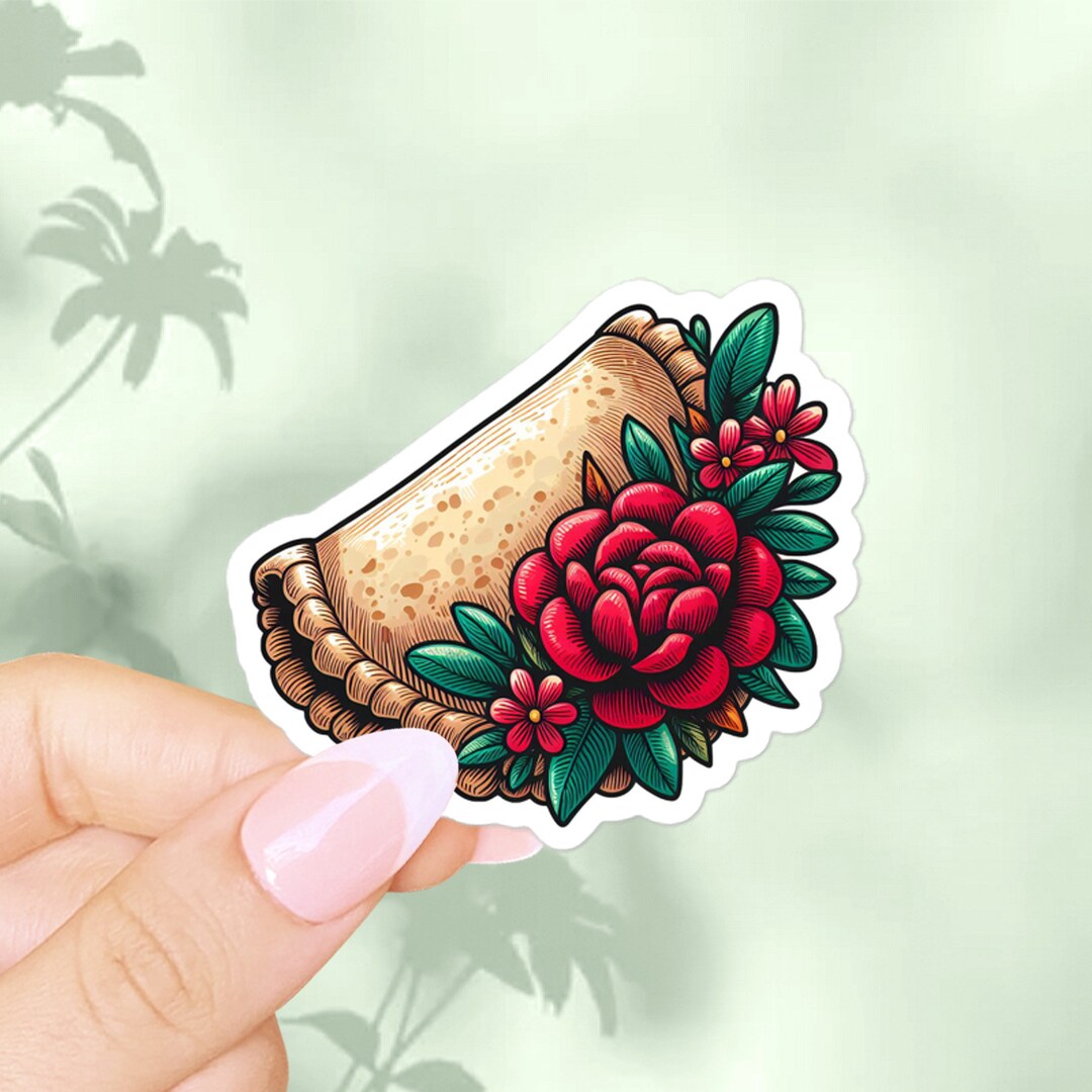 Empanada Floral Sticker. Bullet Journal Decal, Ipad, MacBook and Phone ...