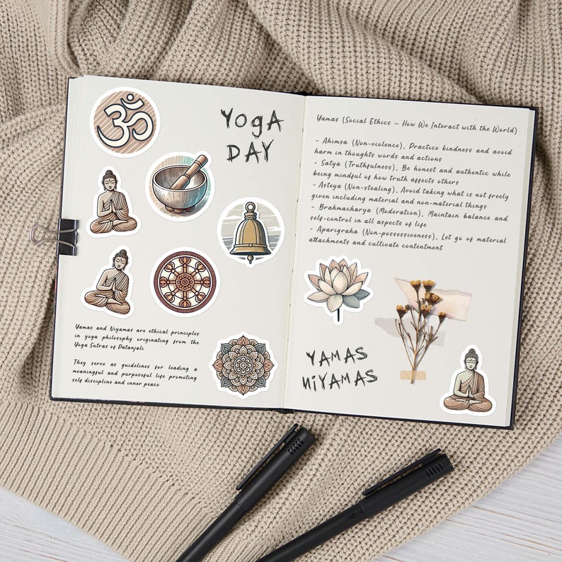 Buddhist Symbols Sticker – Yoga Lover Spiritual Gift - Zen Buddhism ...