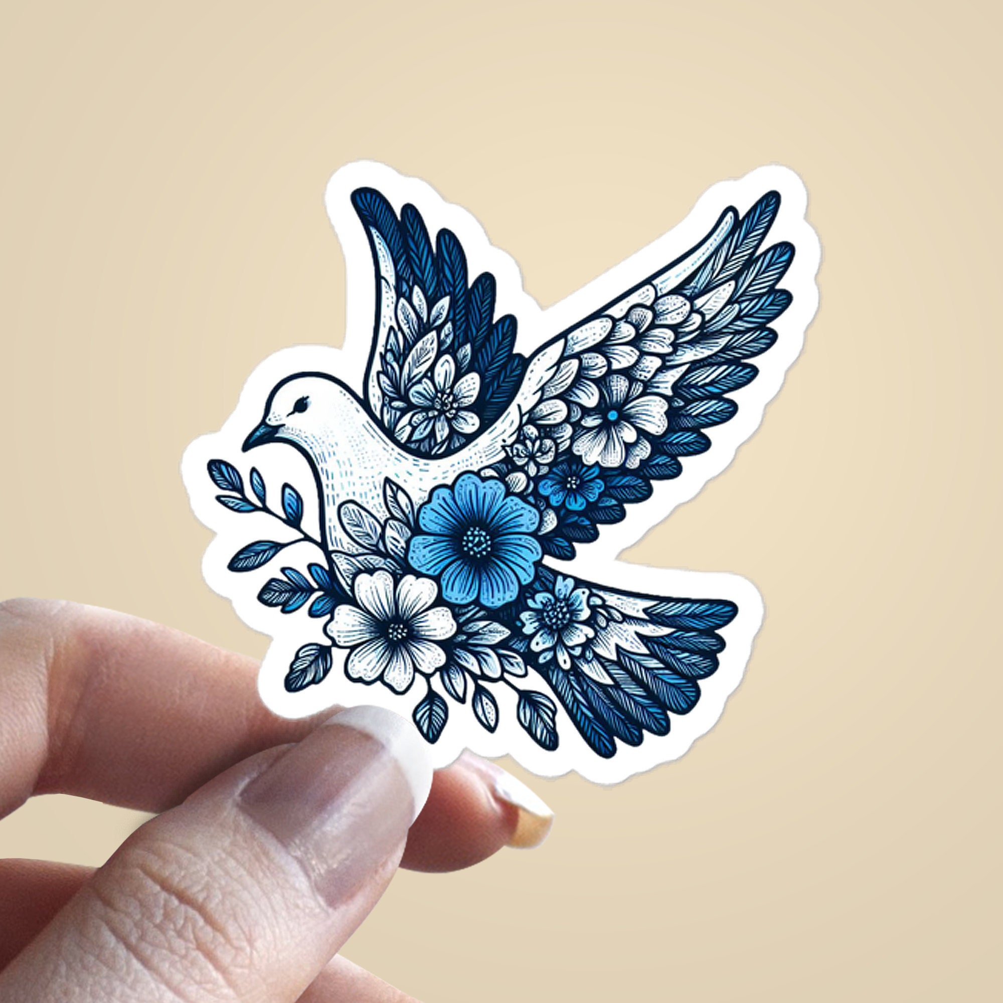 Dove Sticker Peace Symbol Vinyl Decal Peace Dove Sticker Whimsical ...