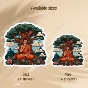 Sitting Buddha Nature Sticker. Buddhist Symbols, God Stickers for Cars ...
