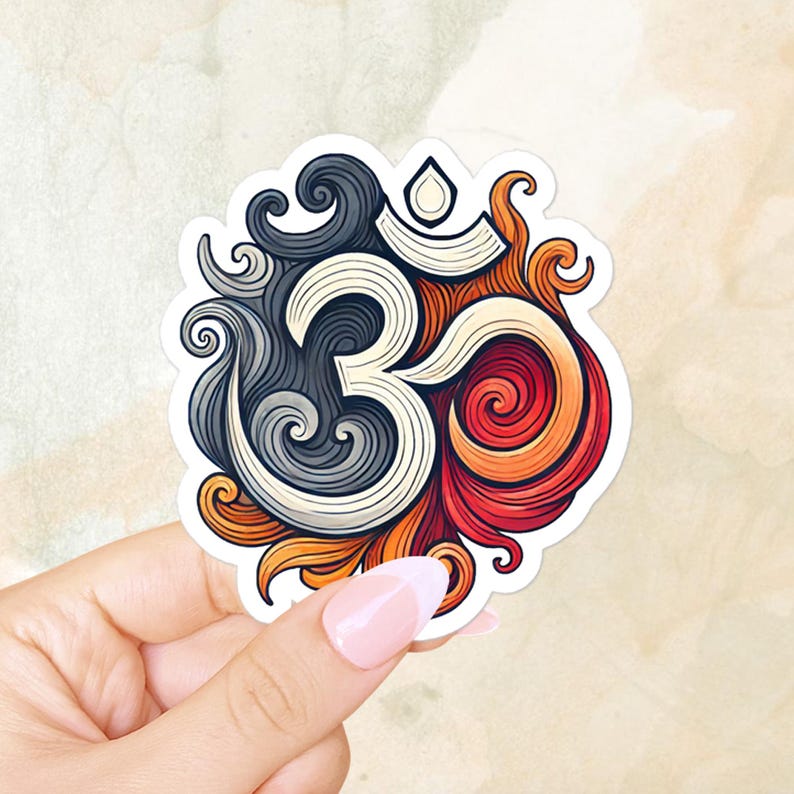 Om Symbol Sticker – Hindi, Buddhist and Jainism Religion - Spiritual ...