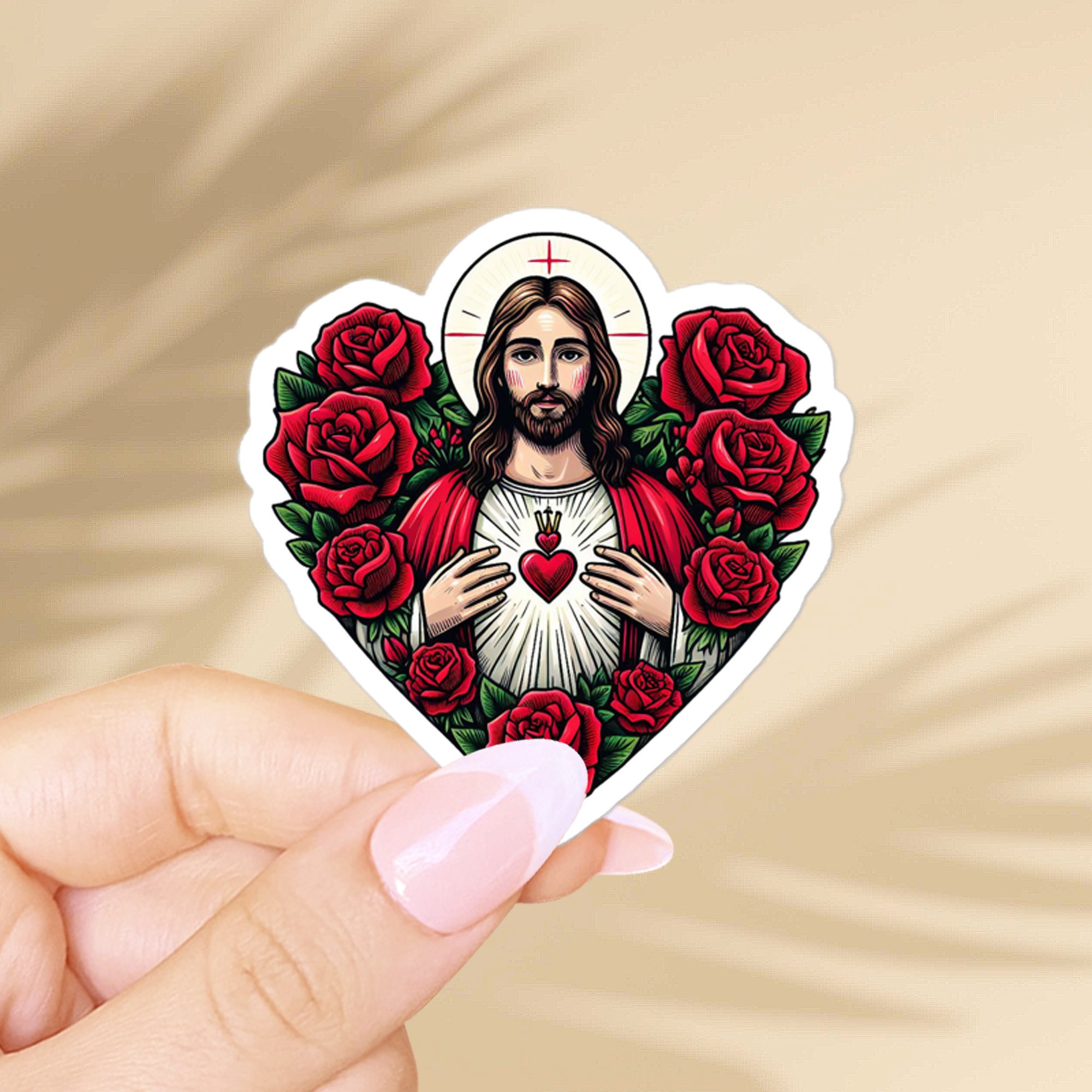 Sacred Heart of Jesus Sticker. Scrapbooking, MacBook and Phone Case ...