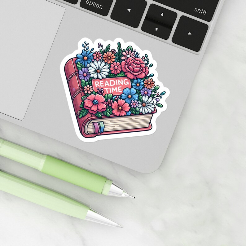 Reading Time Sticker. Bullet Journal, MacBook and Phone Case Sticker ...