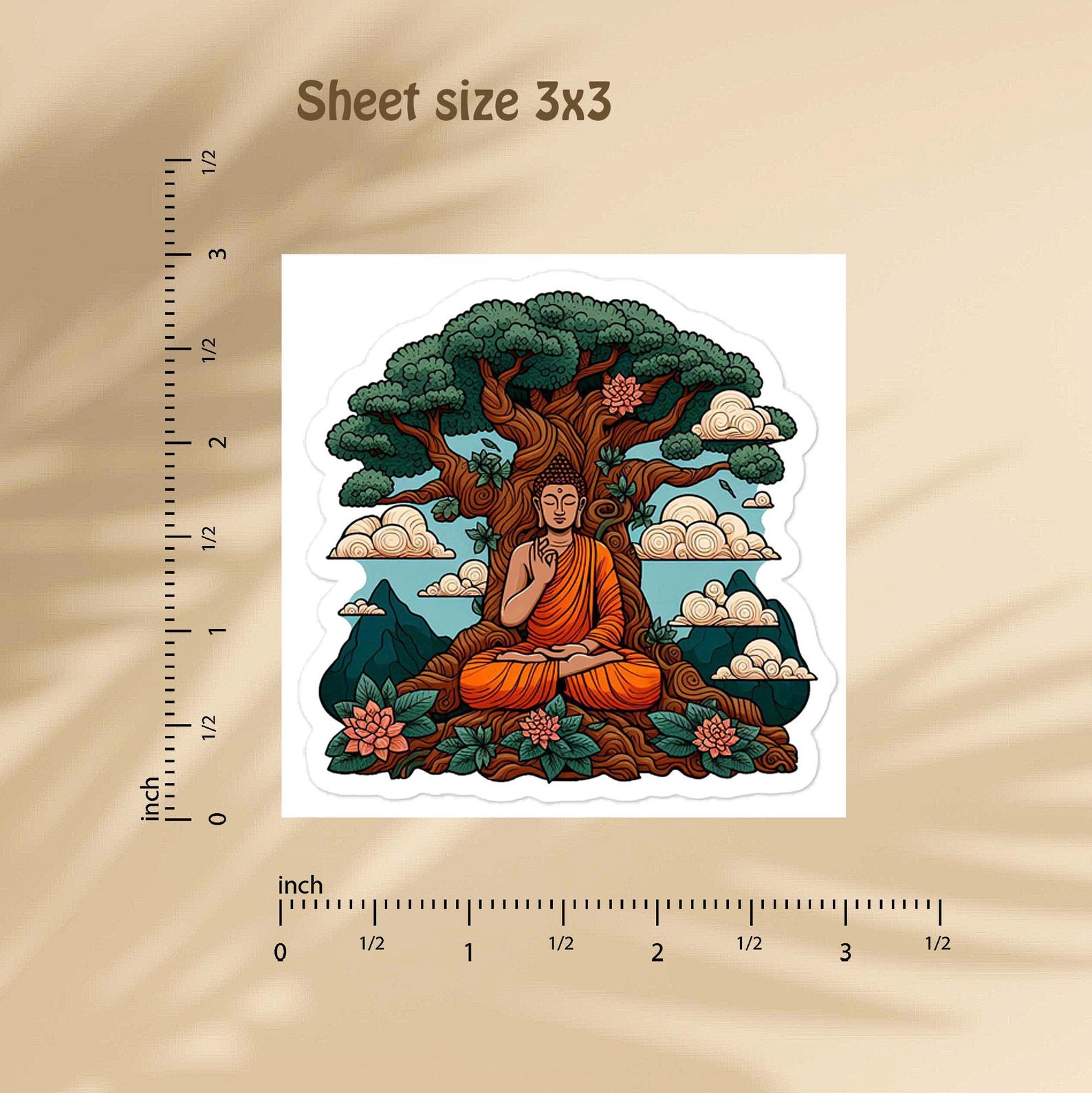 Sitting Buddha Nature Sticker. Buddhist Symbols, God Stickers for Cars ...