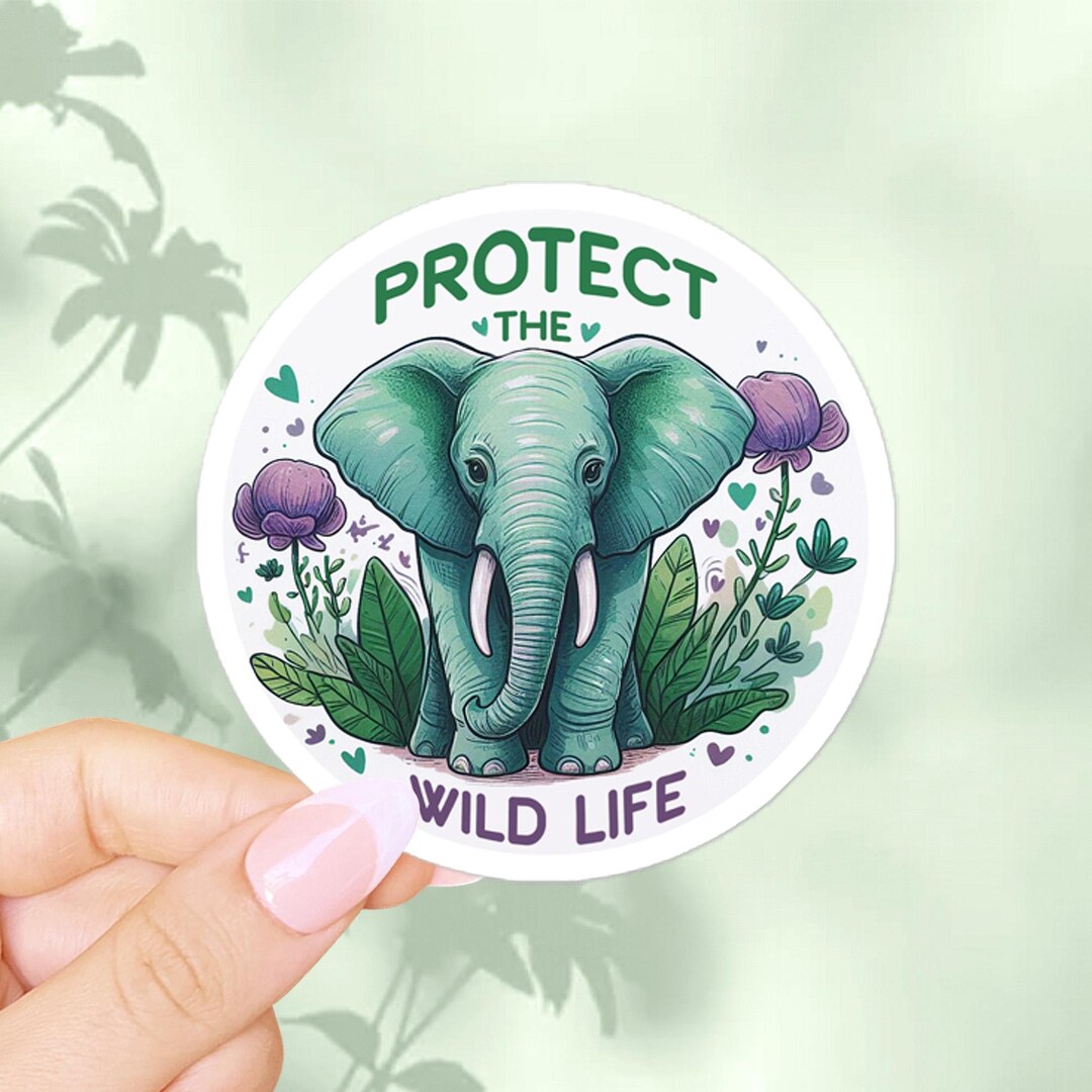 Environmental Conservation Sticker. Wildlife Protection Decal, Nature ...