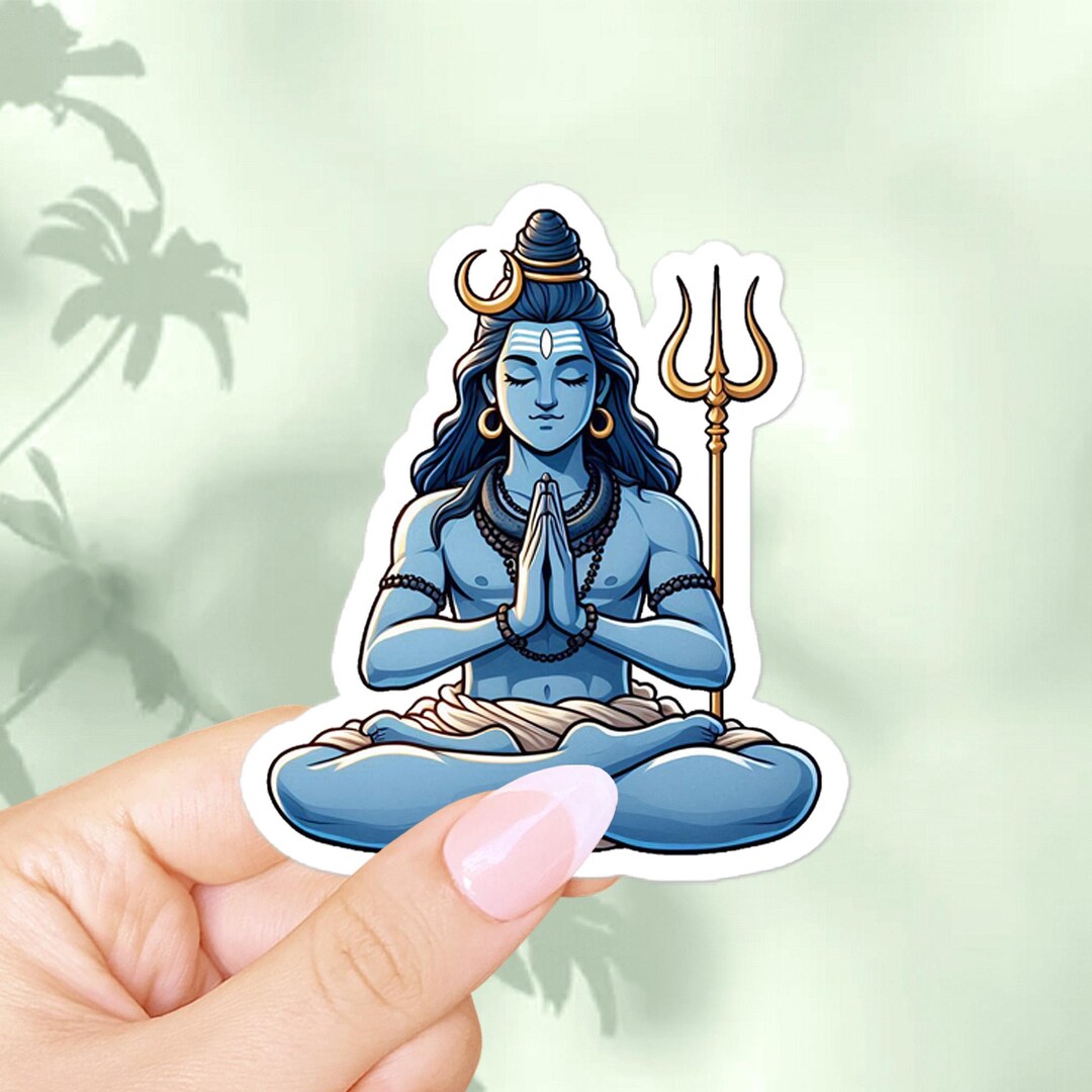 Shiva Meditating Sticker - Hindu Religion, Hinduism Symbols and ...