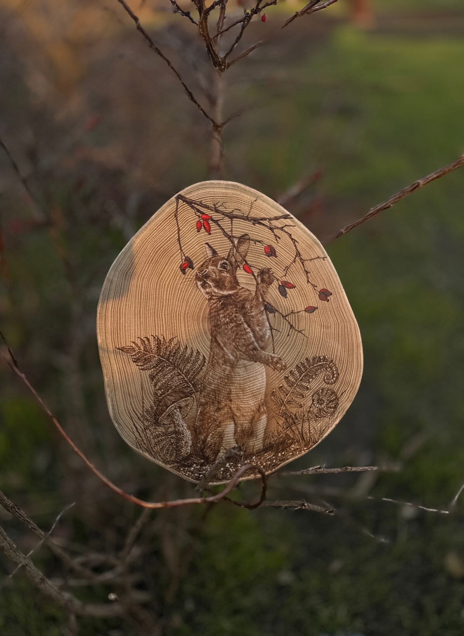 Wooden Hare Wall Art. Handmade Wood Burning. Handmade Gift. Wall Decor ...