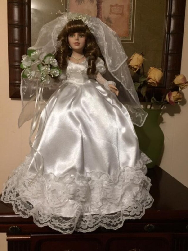 Doll, Porcelain Doll,16 Inch Porcelain Bride Doll, Baby Doll. Doll ...