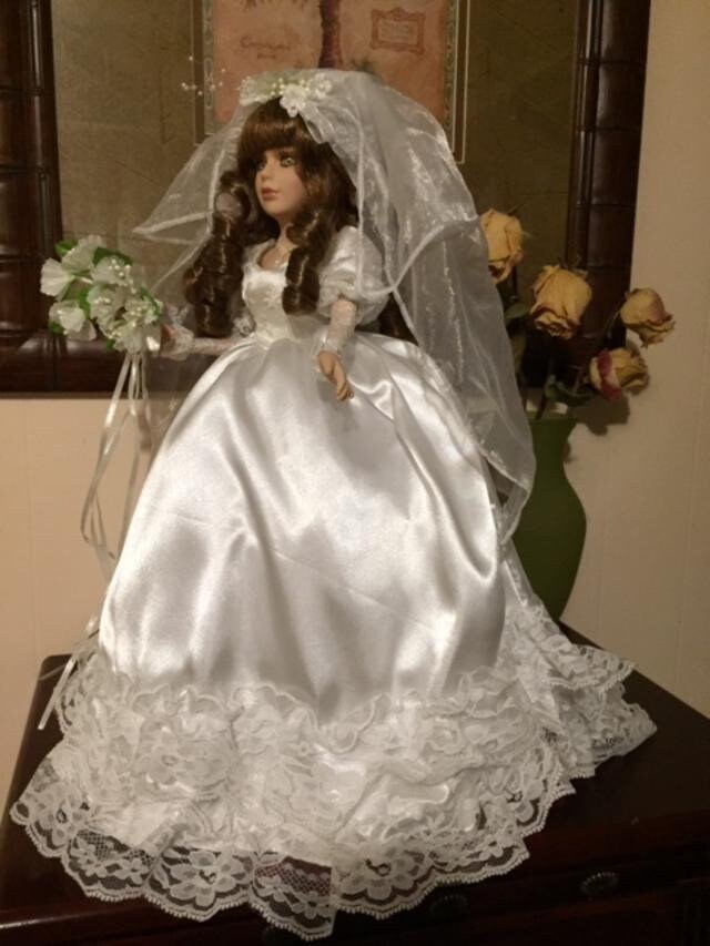 Doll, Porcelain Doll,16 Inch Porcelain Bride Doll, Baby Doll. Doll ...