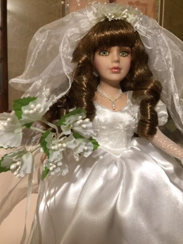 Doll, Porcelain Doll,16 Inch Porcelain Bride Doll, Baby Doll. Doll ...