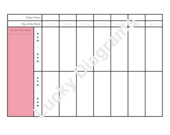 Minimalist One Week Plan Printable, Digital Instant Download, One Week ...