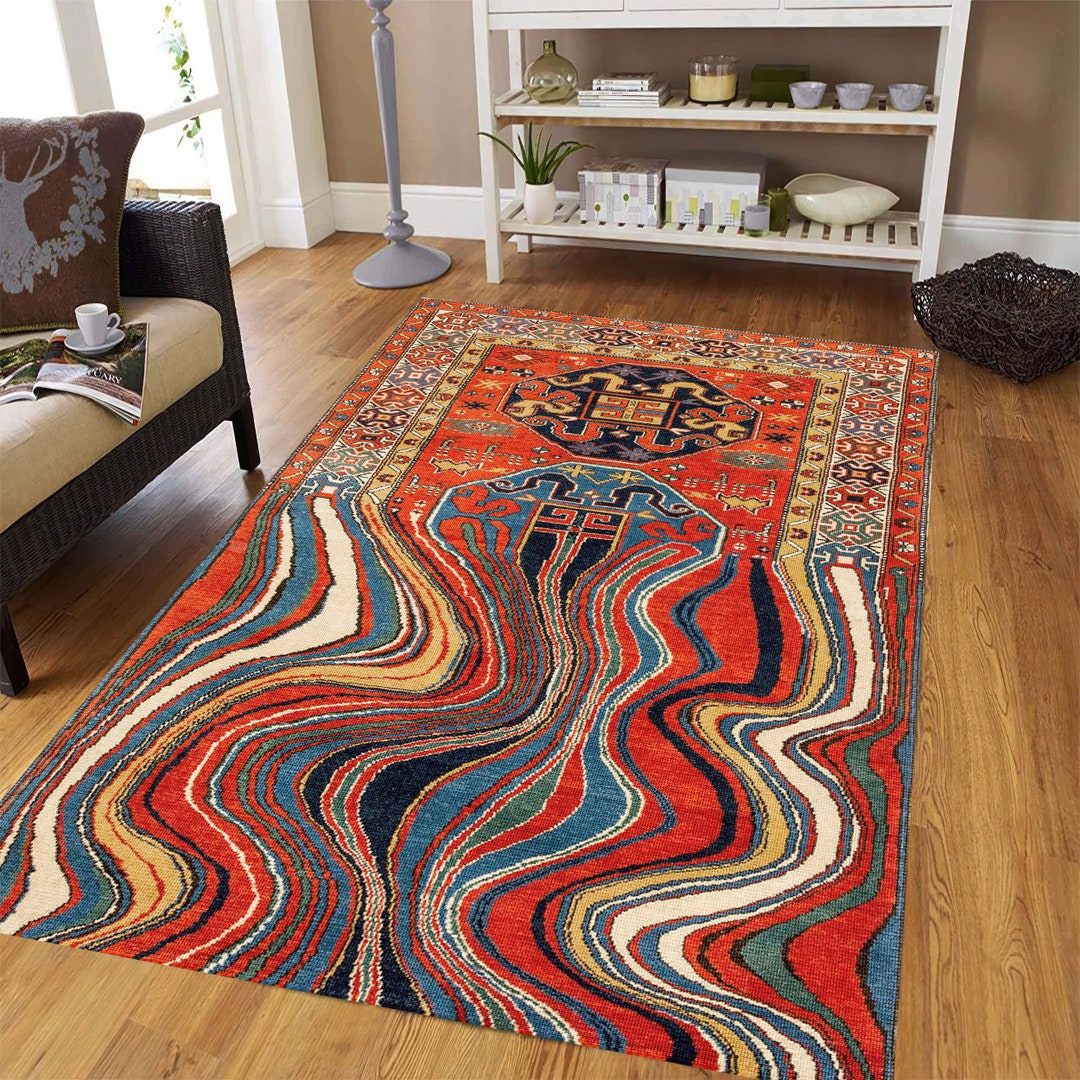Melting, Persian Carpet, Moroccan Rug, Groovy Rug, Weird Rug, Melting ...