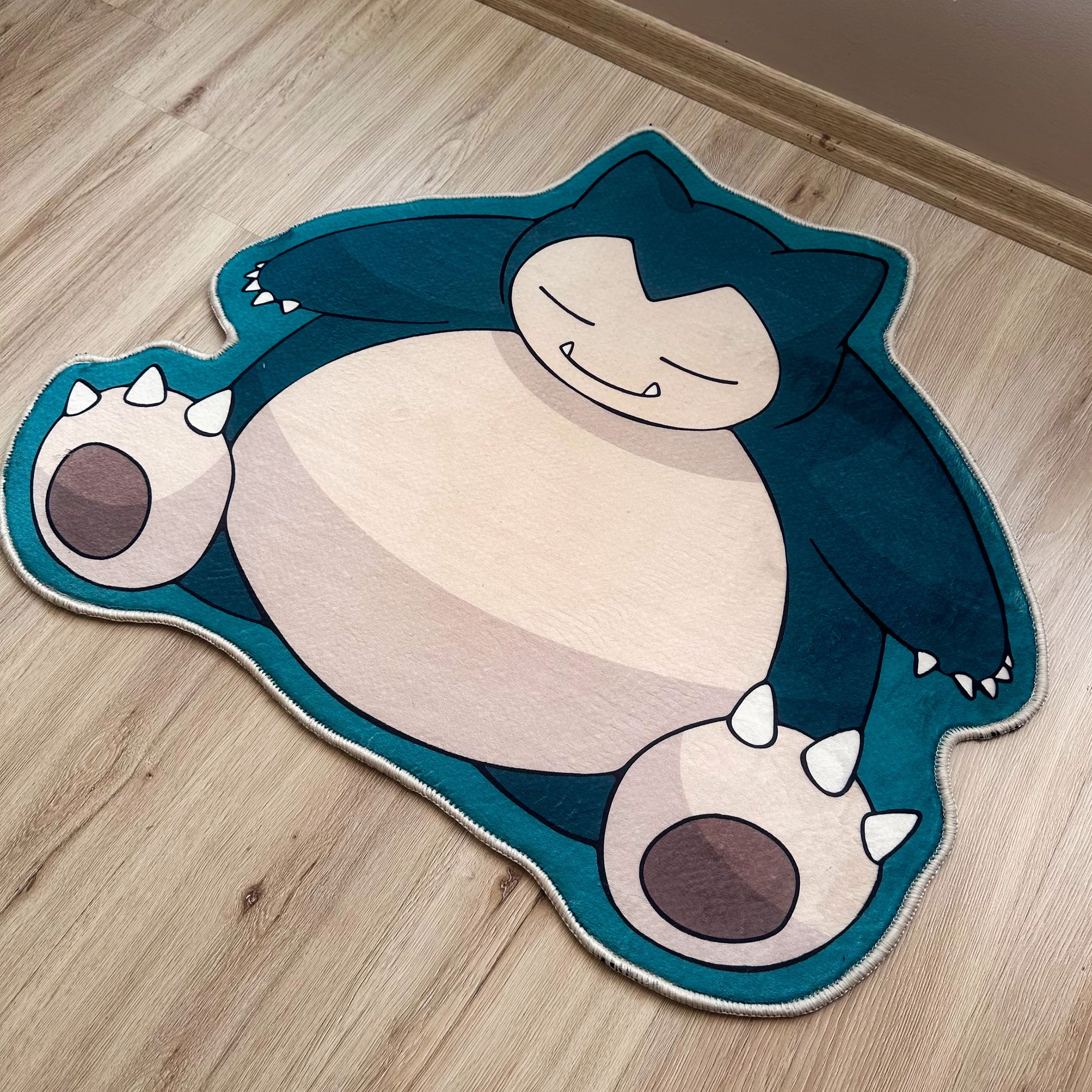 Cute Snorlax Funny Rug Mat, Anime Lazy Popular Character Door Chair Mat ...