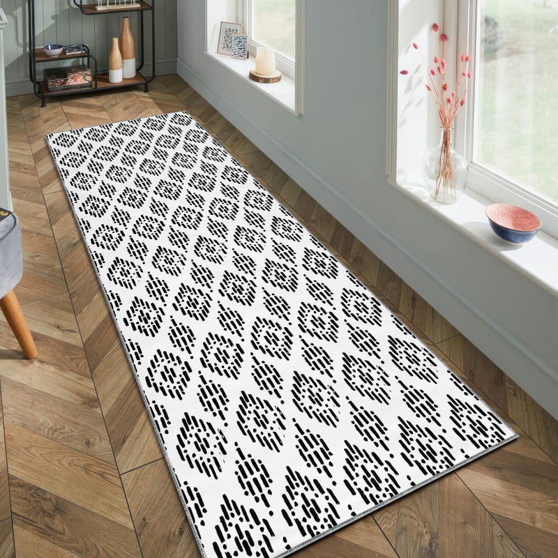 Black White Runner - Etsy