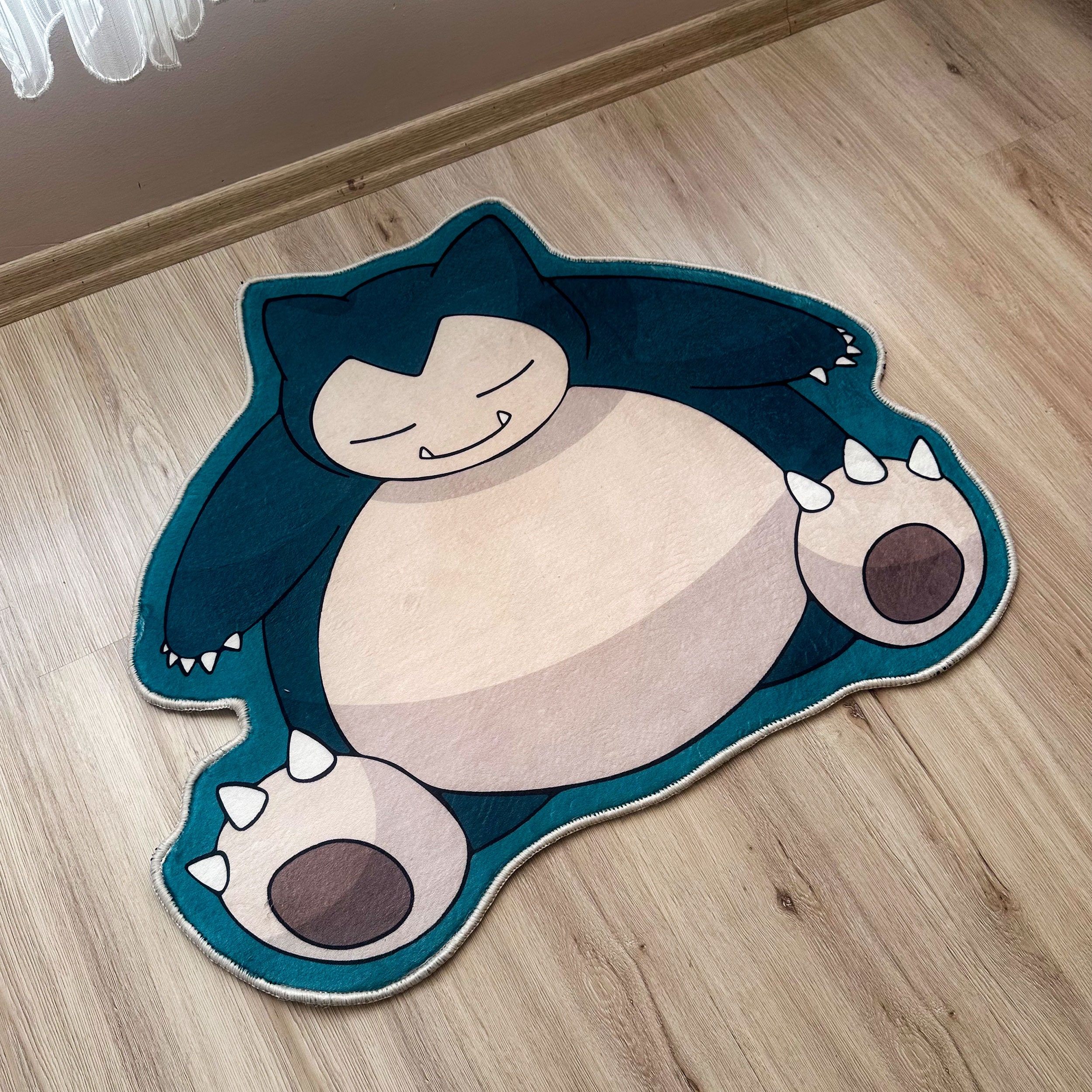 Cute Snorlax Funny Rug Mat, Anime Lazy Popular Character Door Chair Mat ...