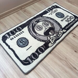 100 Dollar Morty Rug, Rick and Morty Adult Cartoon Money Carpet Mat - Etsy