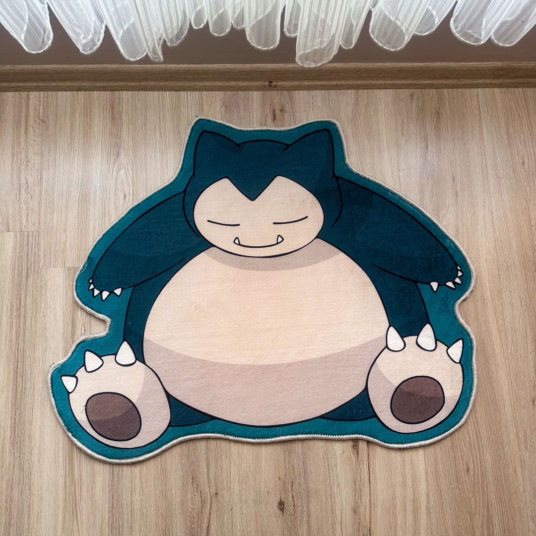 Cute Snorlax Funny Rug Mat, Anime Lazy Popular Character Door Chair Mat ...